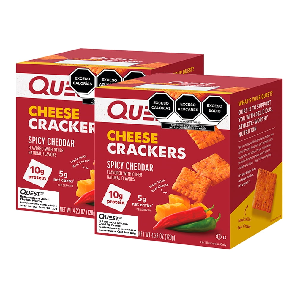 Quest Crackers sabor Spicy Cheddar 2 Pack | Walmart en línea