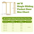 24" X 96" Interior Sliding Pocket Doors Pantry 6 Lite Clear Glass ...