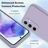 Elegant Choise for Samsung Galaxy A55 5G Liquid Silicone Case with Screen Protector, Purple ...
