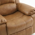 Comfort Pointe Clifton Saddle Brown Faux Leather Glider Rocker Recliner ...