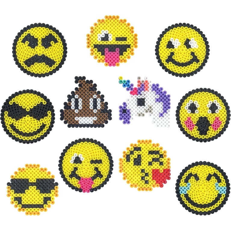 Bead Craft Perler Beads Emoji Bucket - 8500 Beads With Pegboards For ...