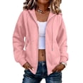 Clossjun Womens Fall Winter Zip Up Hoodies Casual Long Sleeve Oversized ...