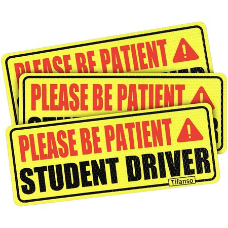 Heytea Student Driver Car Magnet, Reflective Student Driver Signs for ...