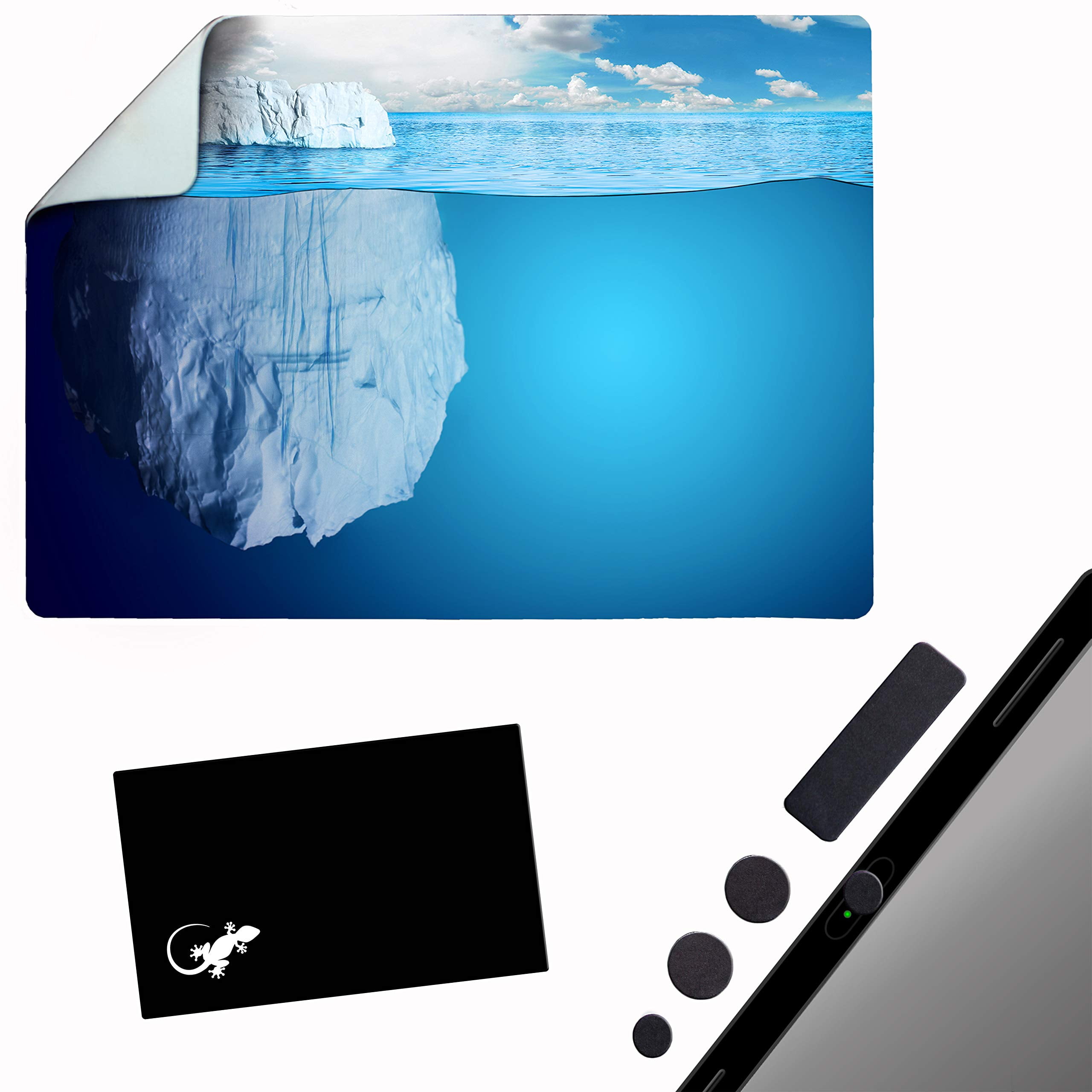 Mouse Pad Adhesive Bottom - Sticks to Any Surface - Portable - Webcam ...