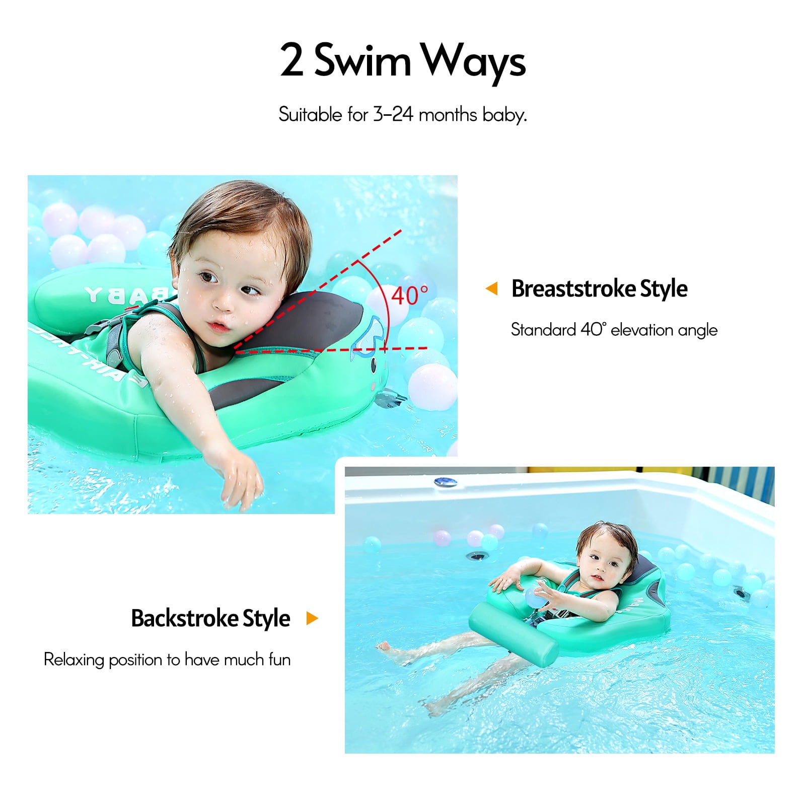 Click here for Ymiko Swim Non-Inflatable Baby Float With Tail Flo... prices