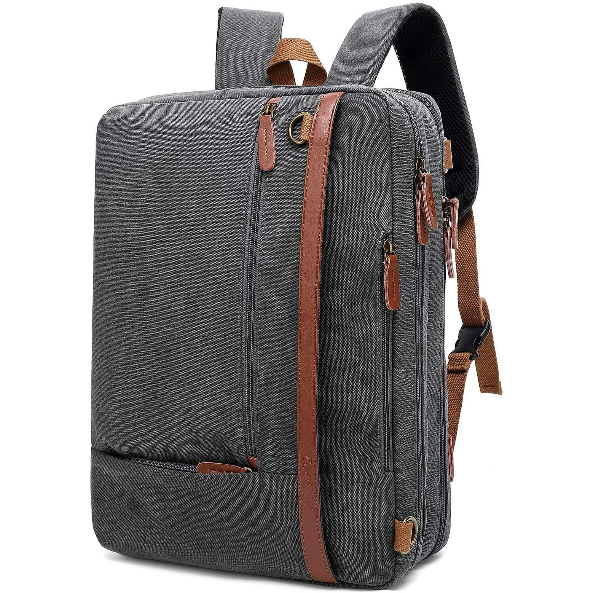 Coolbell Convertible Backpack Shoulder Bag Messenger Bag Laptop Case Business Briefcase Leisure Handbag Multi-Functional Travel Rucksack Fits 17.3 Inc