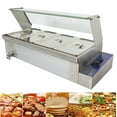 INTBUYING 4-Pan Food Warmer Commercial Buffet Food Warmer Stainless ...