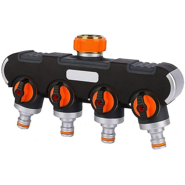 4 Way Splitter, 4 Way Garden Hose Splitter, Adjustable And Lockable ...