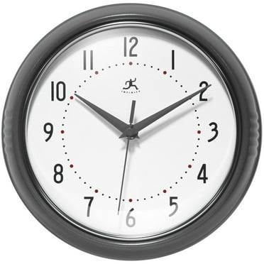 Infinity Instruments Retro Round Mint Green Wall Clock, 9.5" - Walmart.com