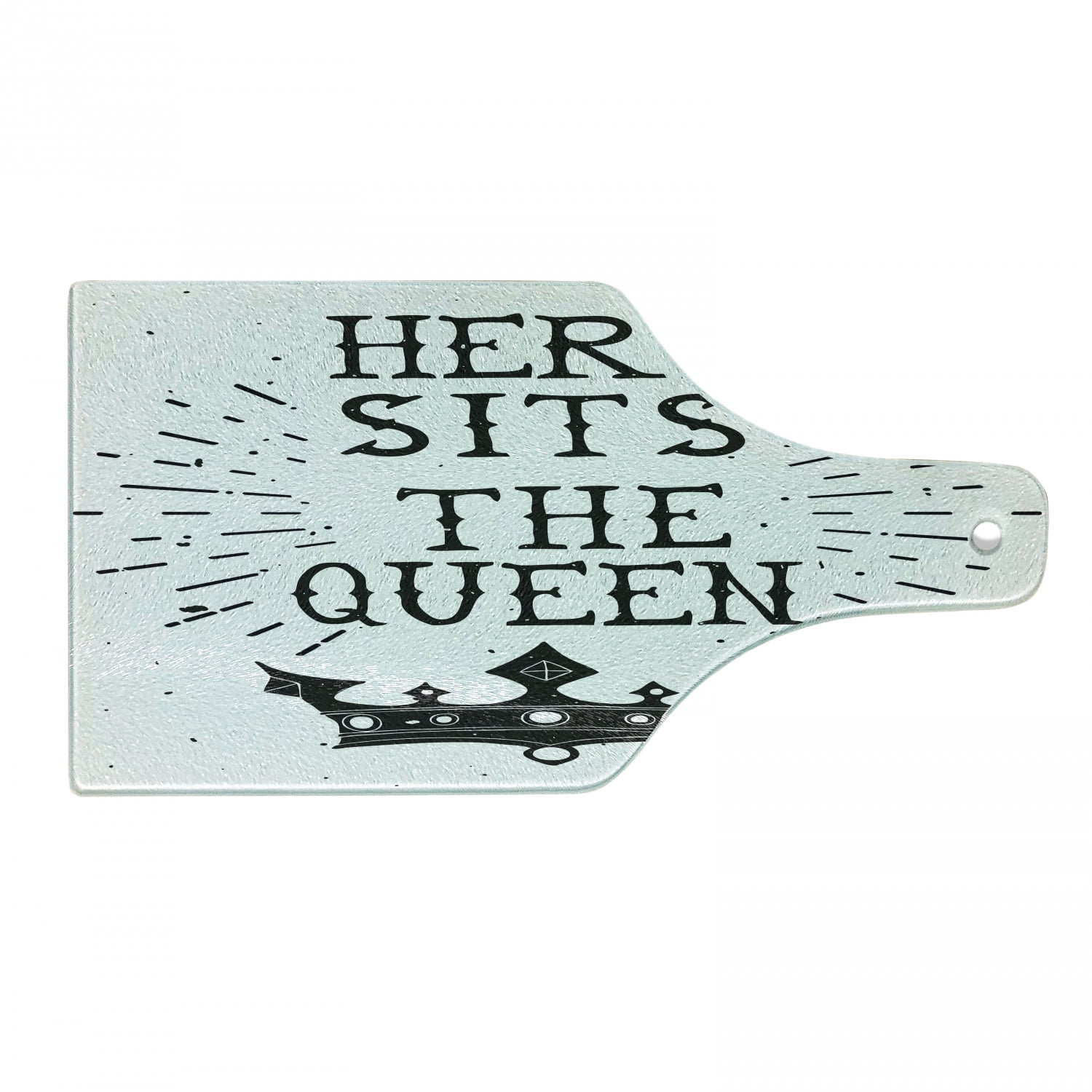 Queen Cutting Board, Vintage Grunge Here Sits the Queen Words Antique ...