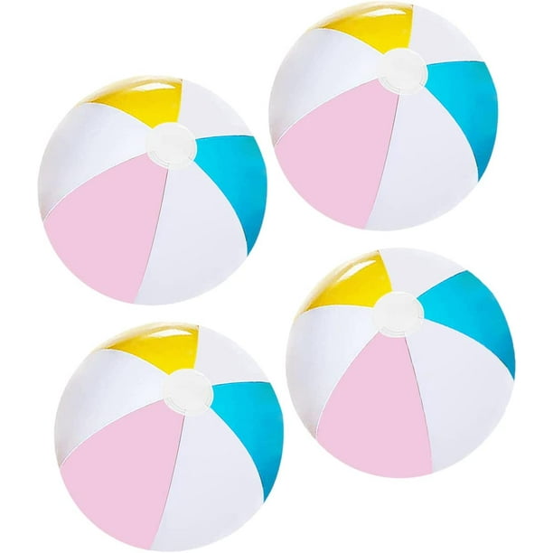 SHAR 4 PCS Beach Balls Water Games, 40CM Portable Inflatable Beach ...