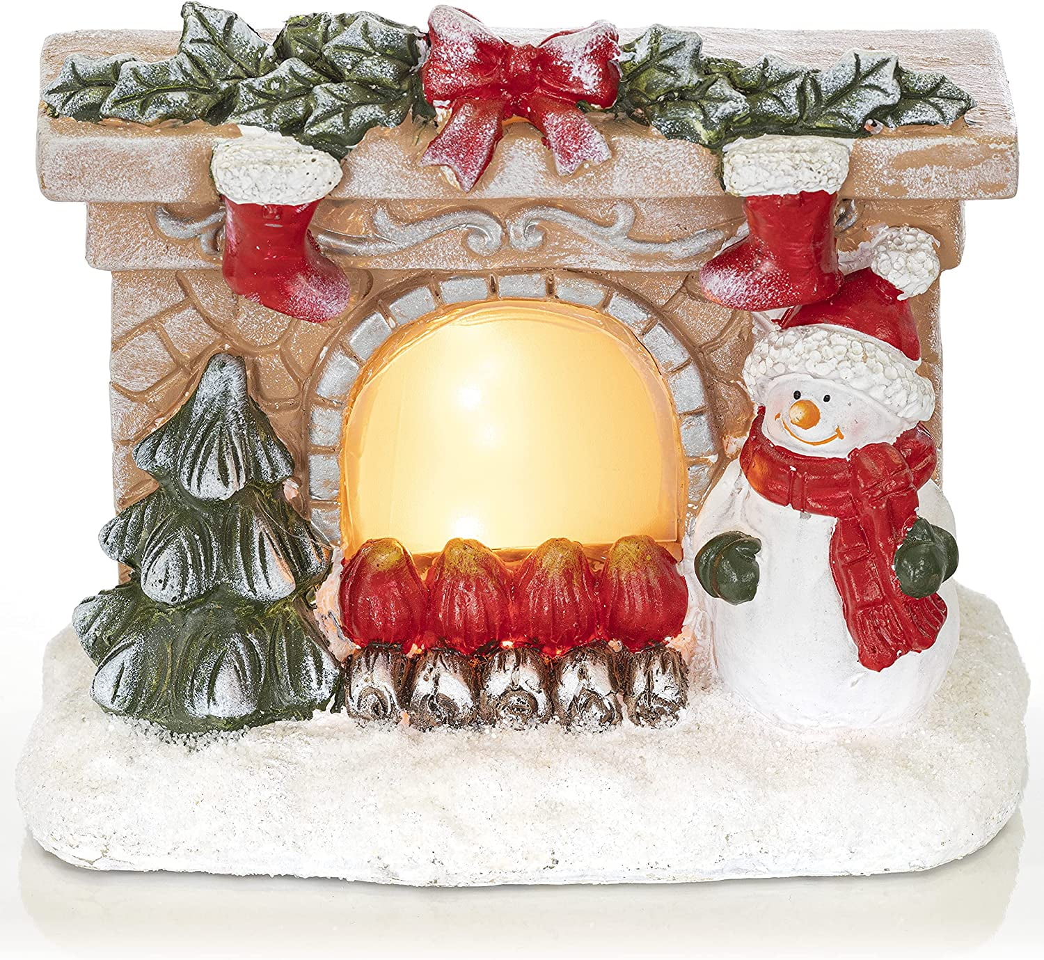 Buy VP Home Festive Christmas Fireplace With LED Flickering Flame Light ...