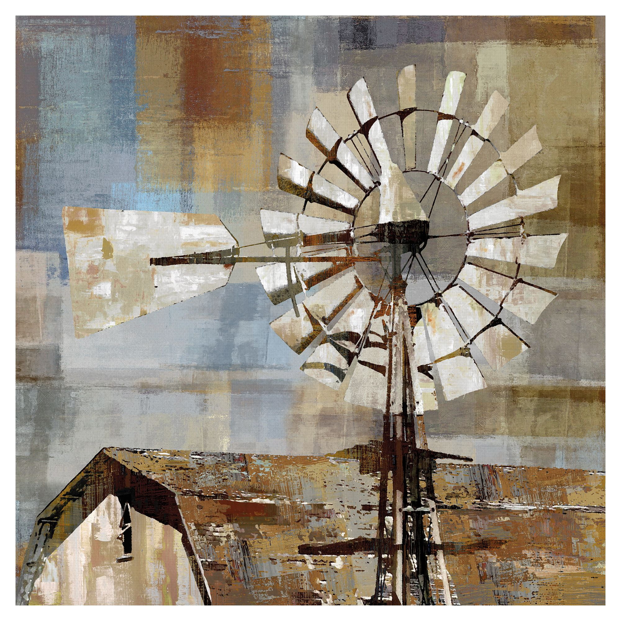 Long Barn Windmill by Mark Chandon Windmill Canvas Art - Walmart.com