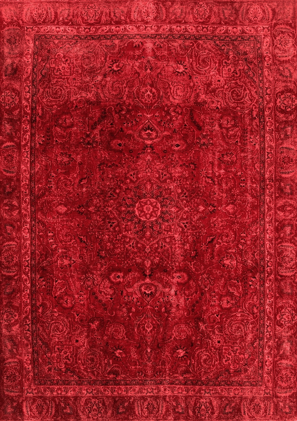 Ahgly Company Machine Washable Indoor Rectangle Abstract Red Modern ...