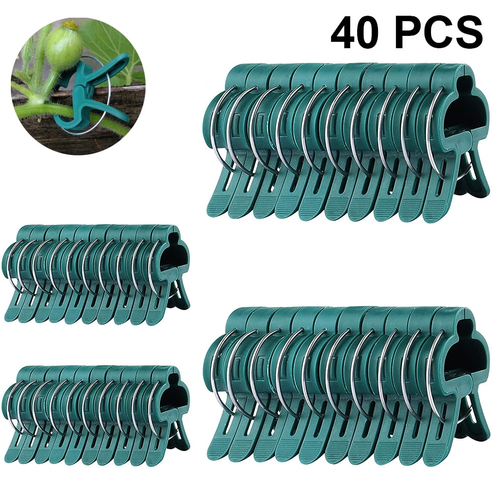 Chlua 40 Pcs Plant Clips And Tomato Clips And Gardening Plants Support plant Clips For Climbing Plants vine Clips For Straightening.