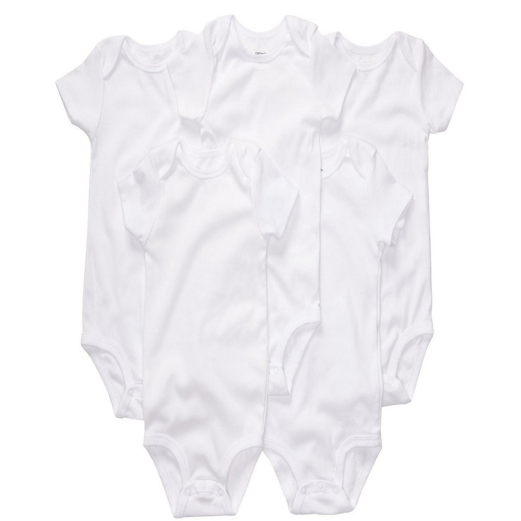 Click here for Carters Unisex Babys 5 Pack White Short Sleeve Bod... prices