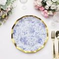 Efavormart 25 Pack | 10" White / Blue Chinoiserie Paper Dessert ...