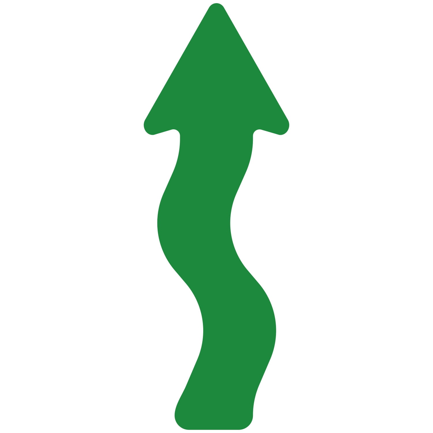 LiteMark 11 Inch Green Adhesive Curly Arrow Decal Stickers for Floors ...