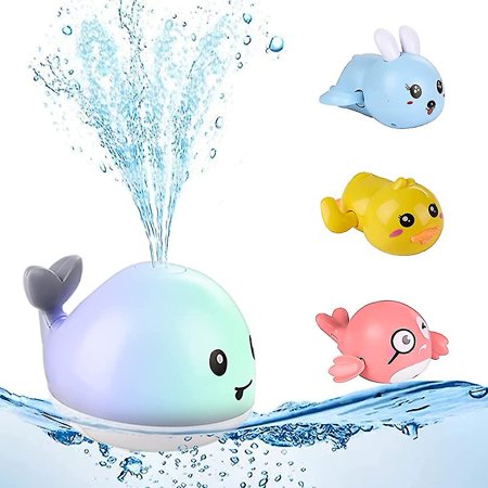 Baby Bath Toys Water Toys Whale Spray Induction Floating Bathing Toys ...