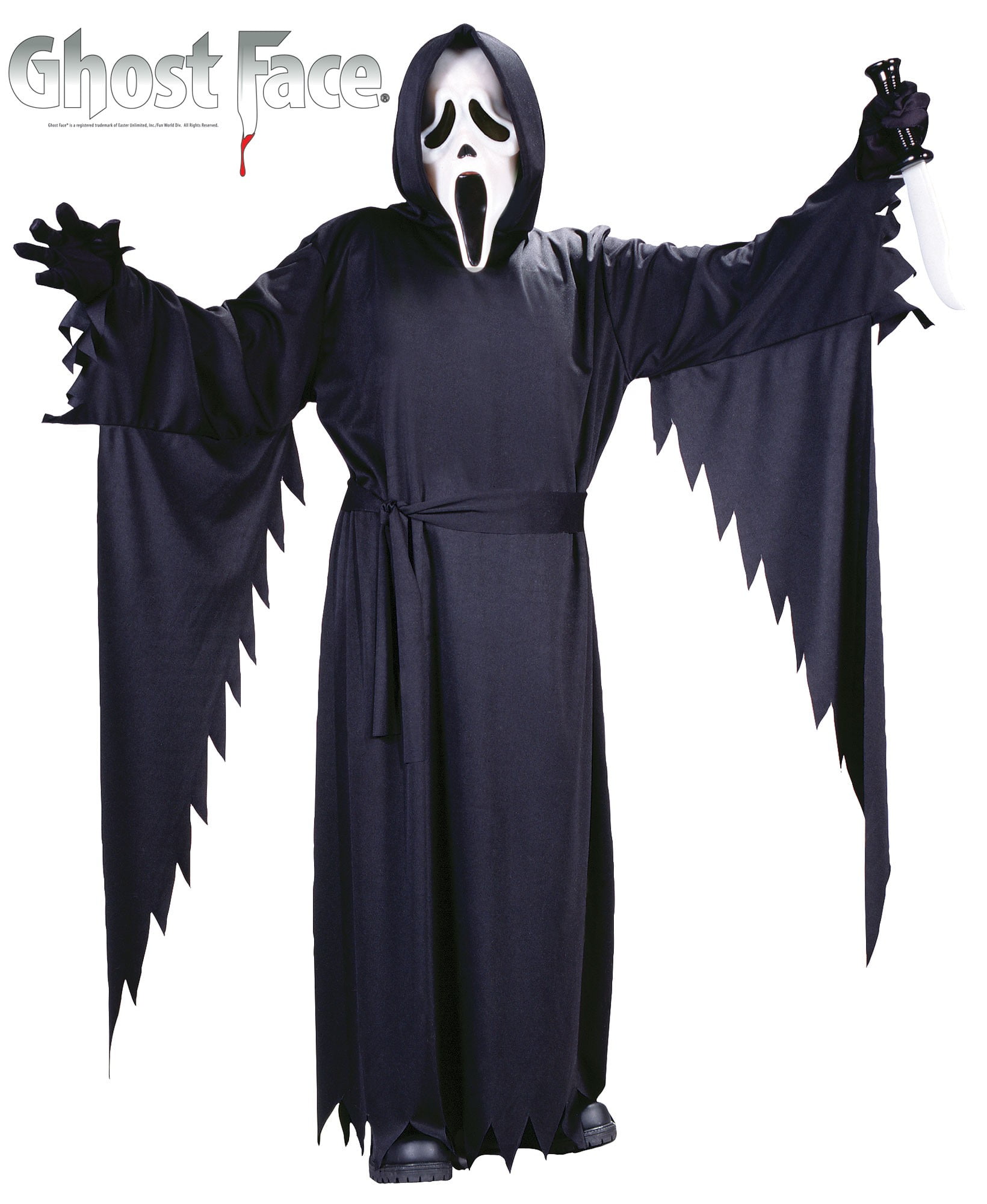 Teen Classic Scream 4 Ghost Face Costume Robe Mask Horror Halloween