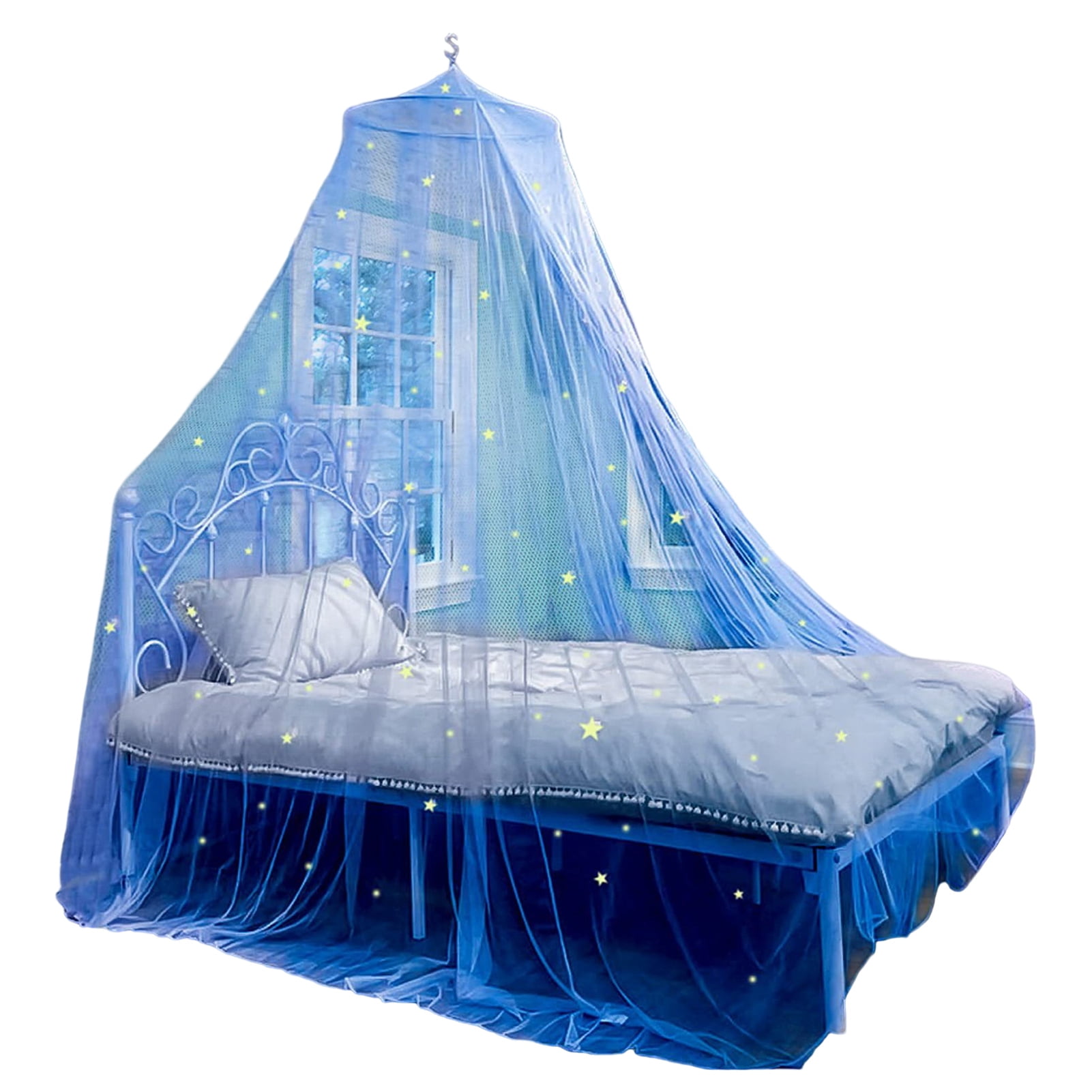 huanledash Bed Canopy Easy Installation Fluorescent Stars Design Kid ...