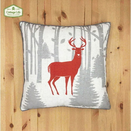 Trees And Red Deer Cushion | Walmart Canada