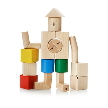 Hape Maple Wood Kids Building & Stacking Blocks, 50 Pieces - Walmart.com