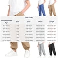 Crunowin Boys Casual Cargo Pants Elastic Waist Outdoor Use Cuffed Leg ...