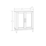 Better Homes & Gardens Springwood Caning Bar Cabinet, Charcoal Finish ...