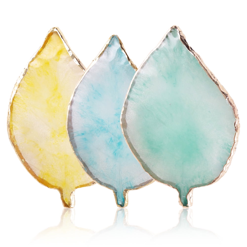 3pcs Nail Design Palettes Nail Mixing Palette Color Mixing Plate Golden ...