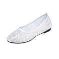 Domuza Women's Sequins Lace Ballet Flats, Soft Flexible Non-Slip Flat ...
