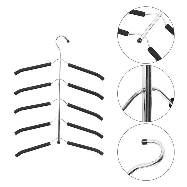 Multifunctional 5 in 1 Multi-layer Clothes Hanger Heavy Duty Anti Slip ...
