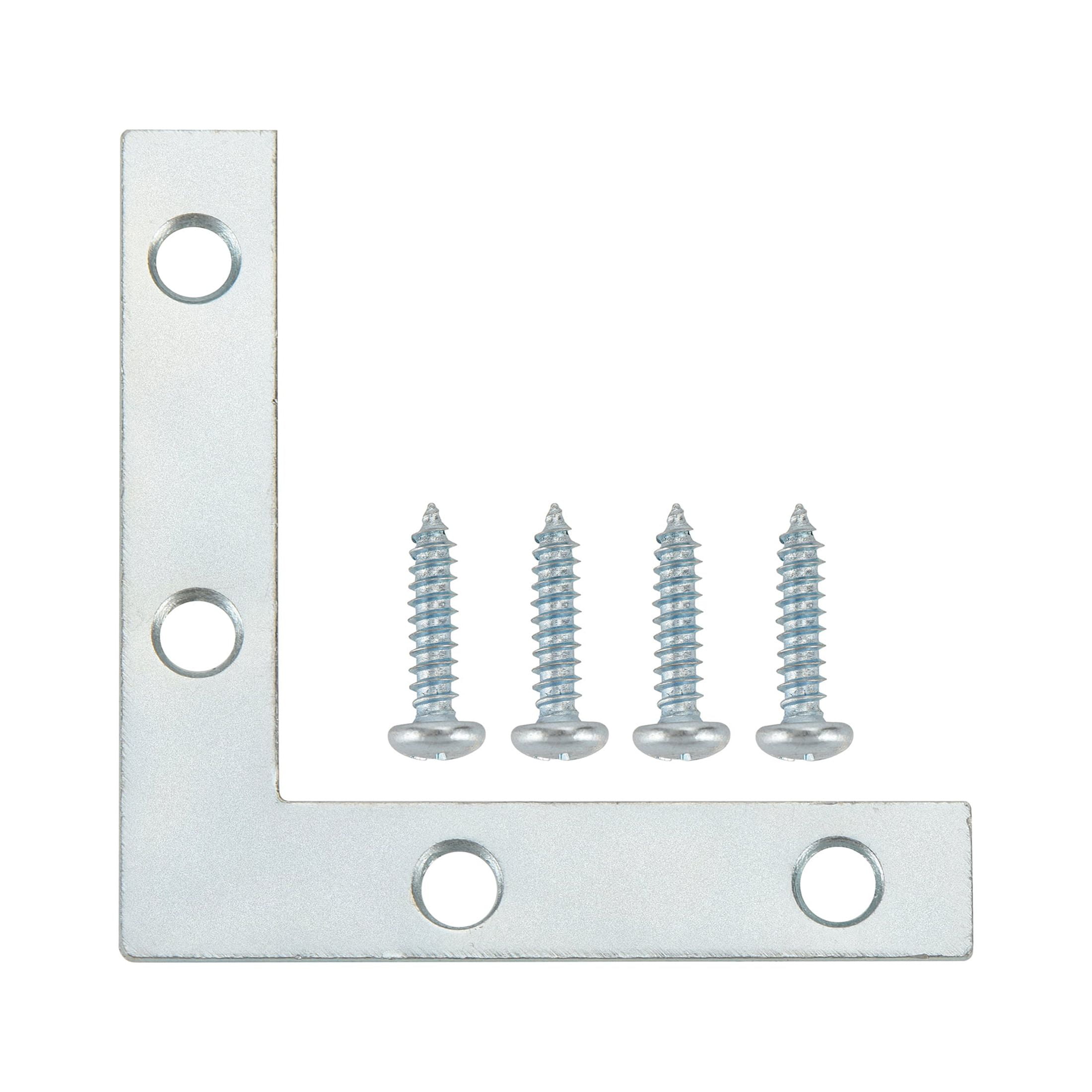 2 in. x 2 in. Flat Corner Brace, Steel, Zinc Plated (4 Pack) - Walmart.com