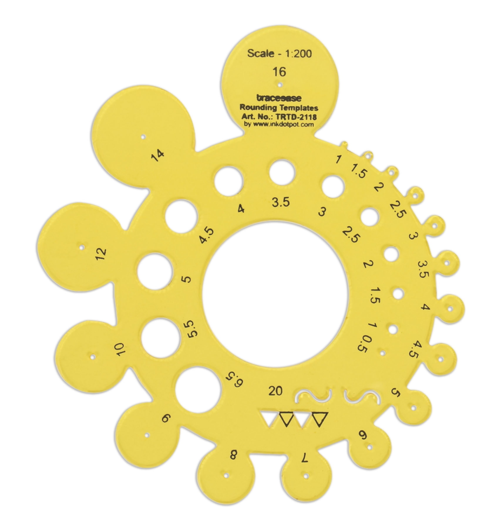 Traceease Geometric Drafting Re,Rounding Template Drawing Stencil ...