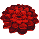 Flowers 2 Ft Round Throw Accent Area Rugs Floral Rose Flower Shaped Rug ...