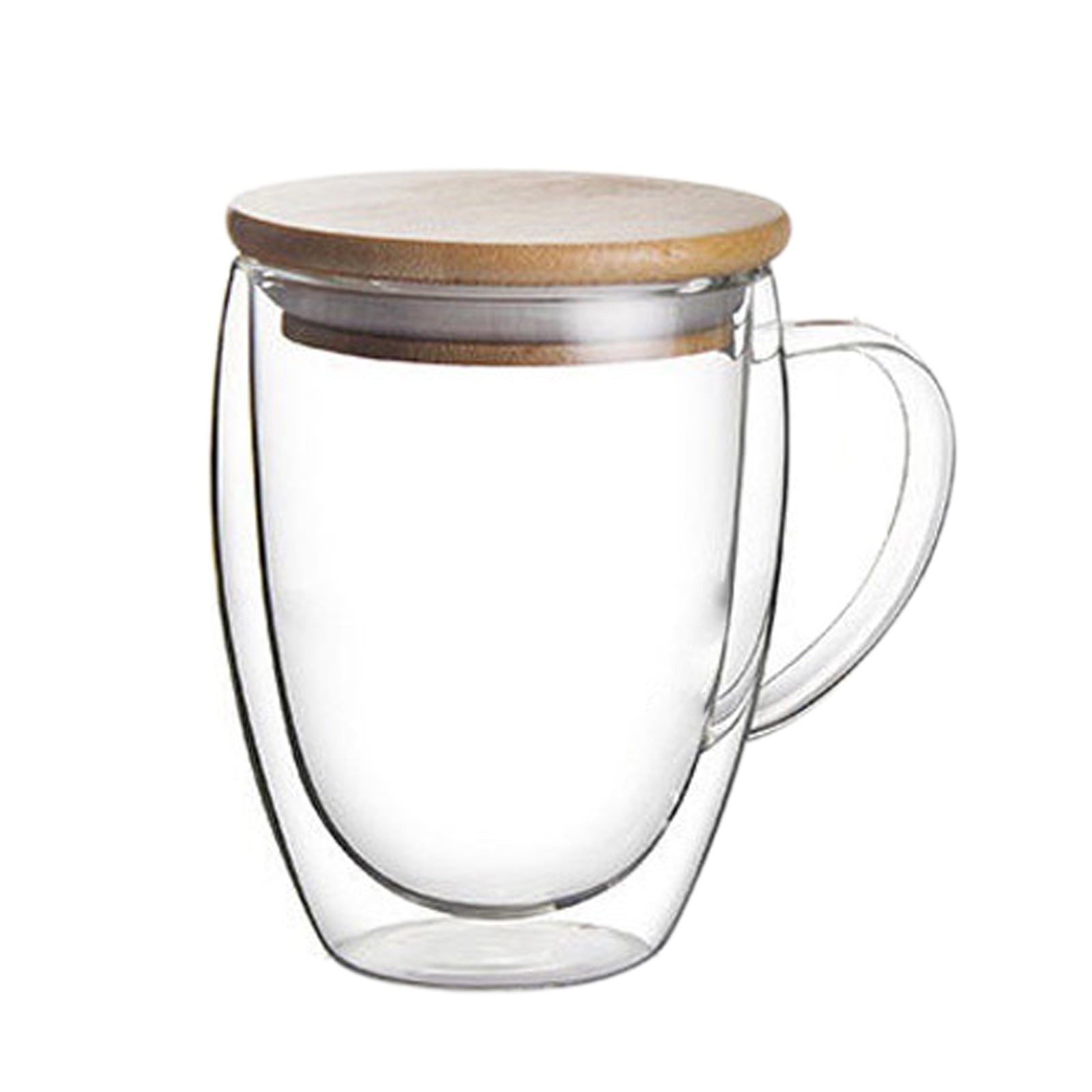 Double Wall Glass Cup Drinking Utensils Clear Heat Resistant With ...