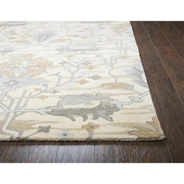 Alora Decor Liberty 2'6" x 10' Ornamental Ivory/Blue/Gray/Navy Area Rug ...