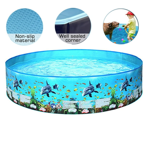 PVC Pet Swimming Pool Portable Foldable Pool Dogs Cats Bathing Tub ...