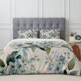 Blue Flower Comforter Set Twin Size, Watercolor Spring Blue Floral ...