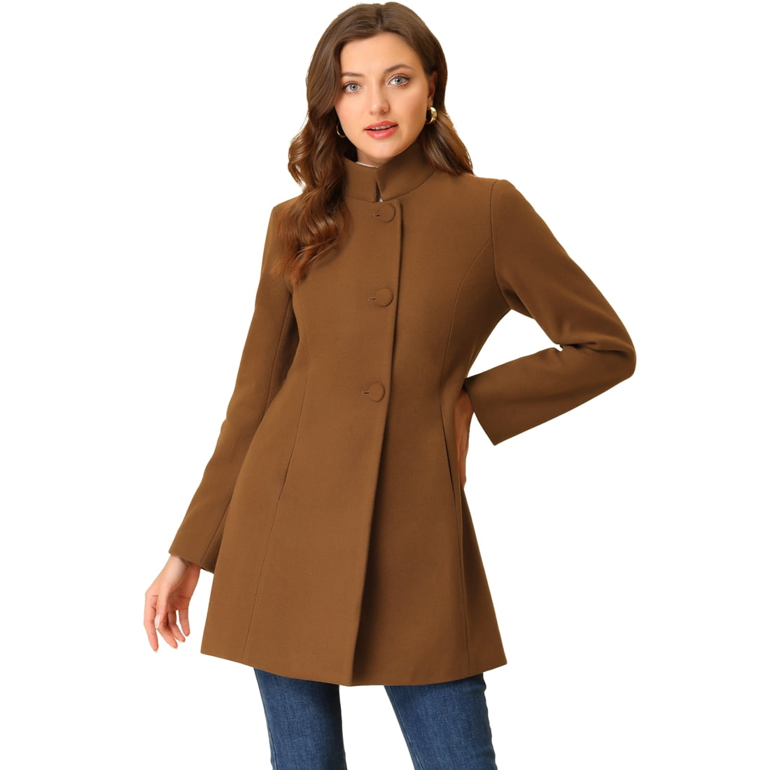 Click here for Inspire Chic Womens Winter Overcoat Stand Collar S... prices