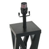 Better Homes and Gardens Crossmill Black Large Table Lamp Base, 5.5"L x ...