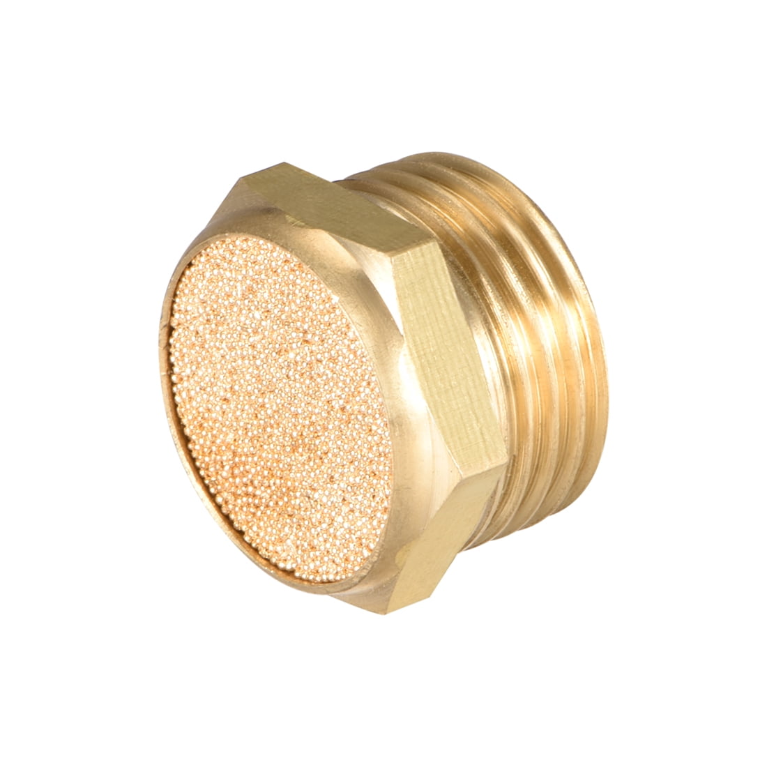 Brass Exhaust Muffler, 1/2" G Male Thread Bronze Muffler w Brass Body ...