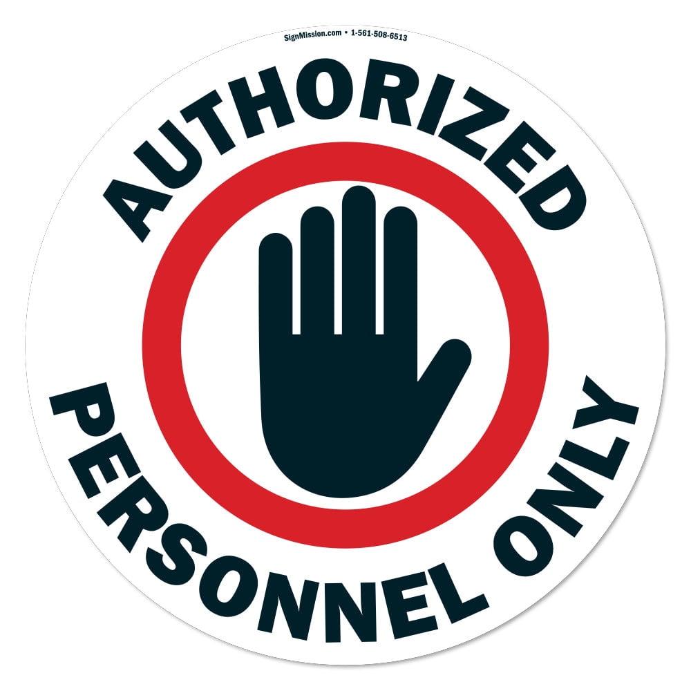 SignMission 16 x 16 in. Non-Slip Circle Vinyl Floor Decal - Authorized ...