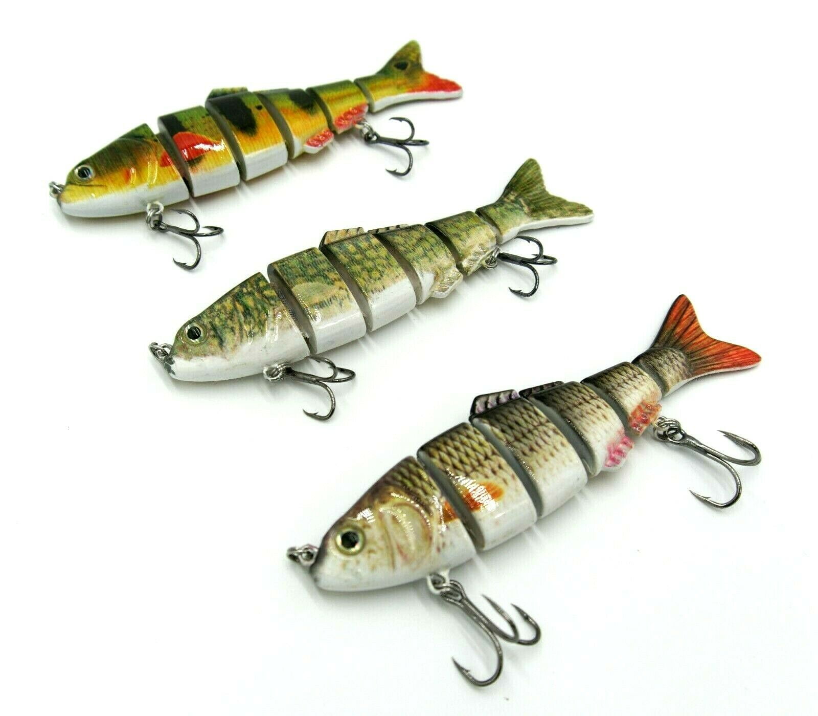 Realistic Swimming Fishing Lure Swim bait Multi Jointed Crank 6 ...