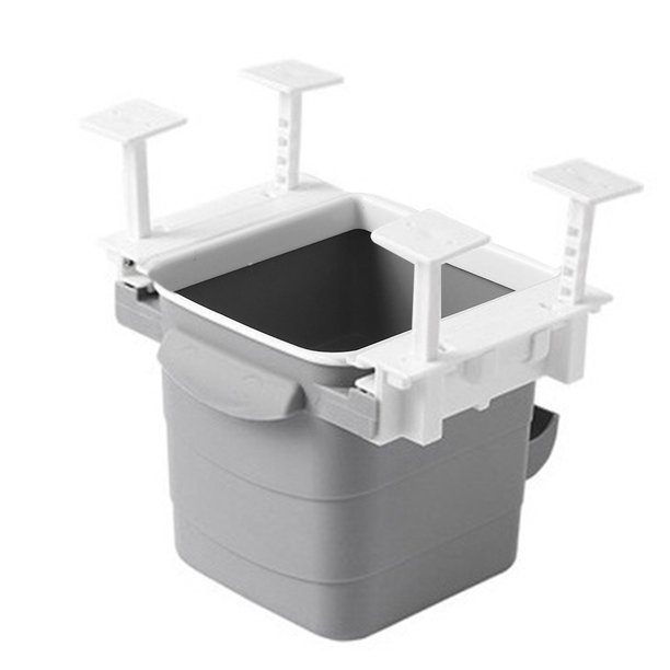 Retractable Waste Bin ABS Under Table Home Office Universal Push-pull ...