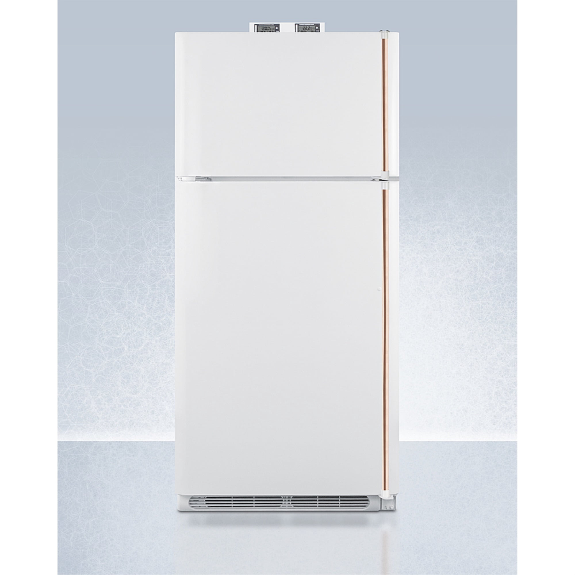 18 cu.ft. break room refrigerator-freezer in white with NIST calibrated ...