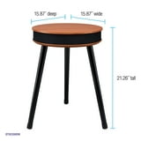 DecorTech Round End Table with Bluetooth Speaker and USB Charging Port ...