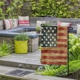 American Flag Garden Flag 28x40 Inch Vintage Flag Pentagram Red Brown ...