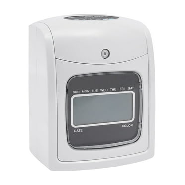 Time Clock Punch Card Employee Attendance Machine LCD Display Check- in ...