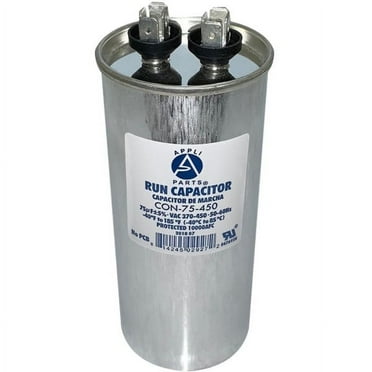 Appli Parts Dual Run Capacitor for ac 75+5 Mfd uF (microfarads) 370VAC ...